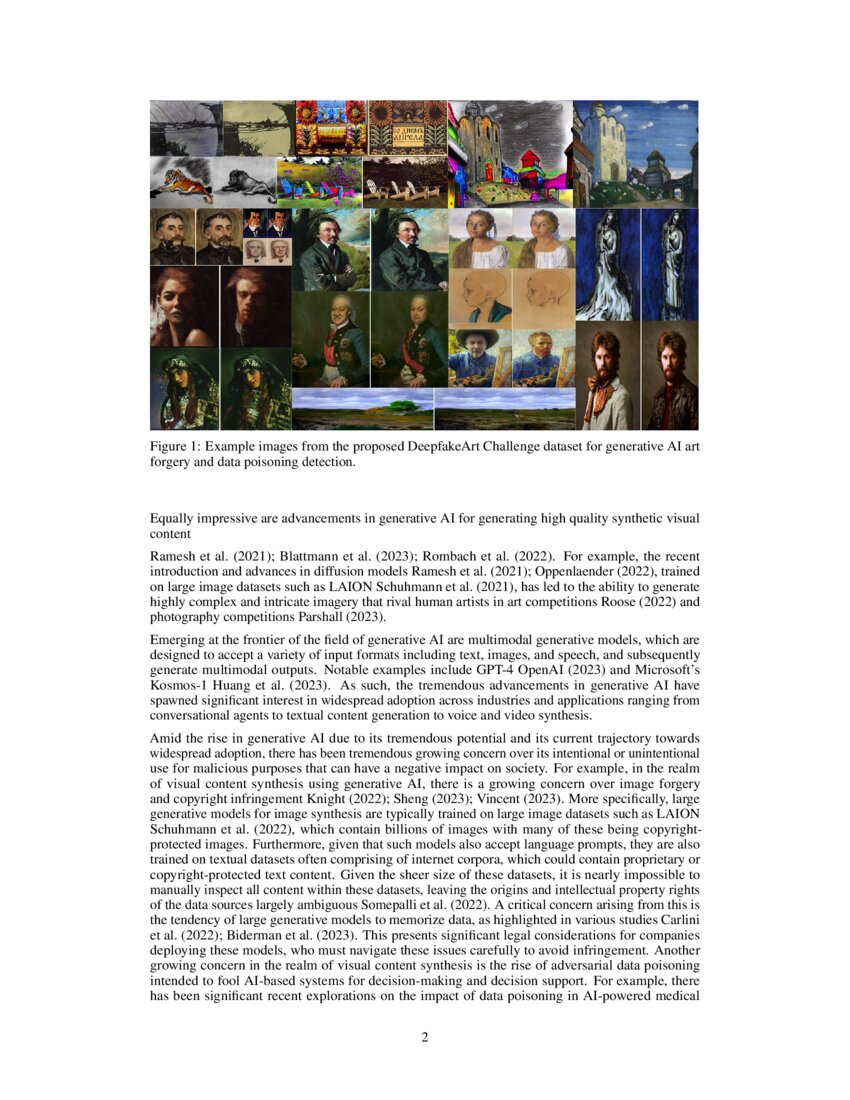 DeepfakeArt Challenge: A Benchmark Dataset for Generative AI Art ...