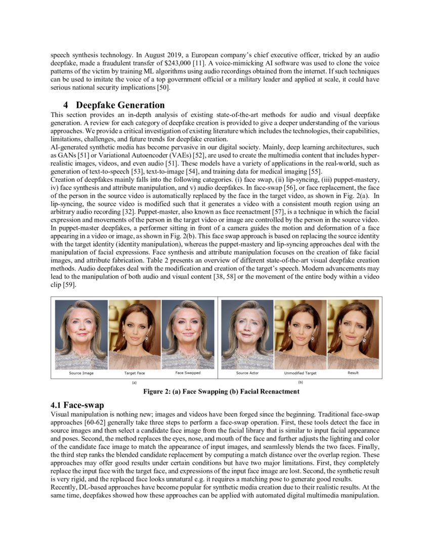 Deepfakes Generation And Detection State Of The Art Open Challenges Countermeasures And Way