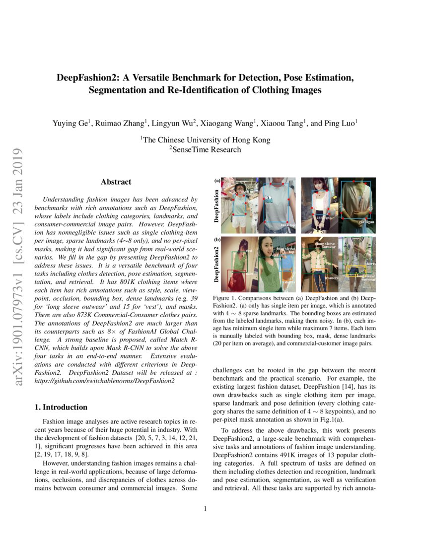 Deepfashion2 A Versatile Benchmark For Detection Pose Estimation