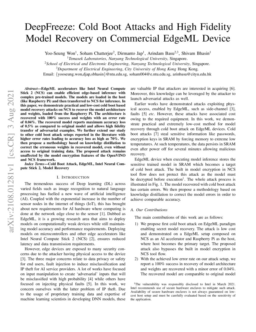 DeepFreeze: Cold Boot Attacks and High Fidelity Model Recovery on ...