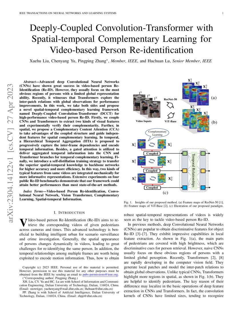 Deeply Coupled Convolution Transformer With Spatial Temporal