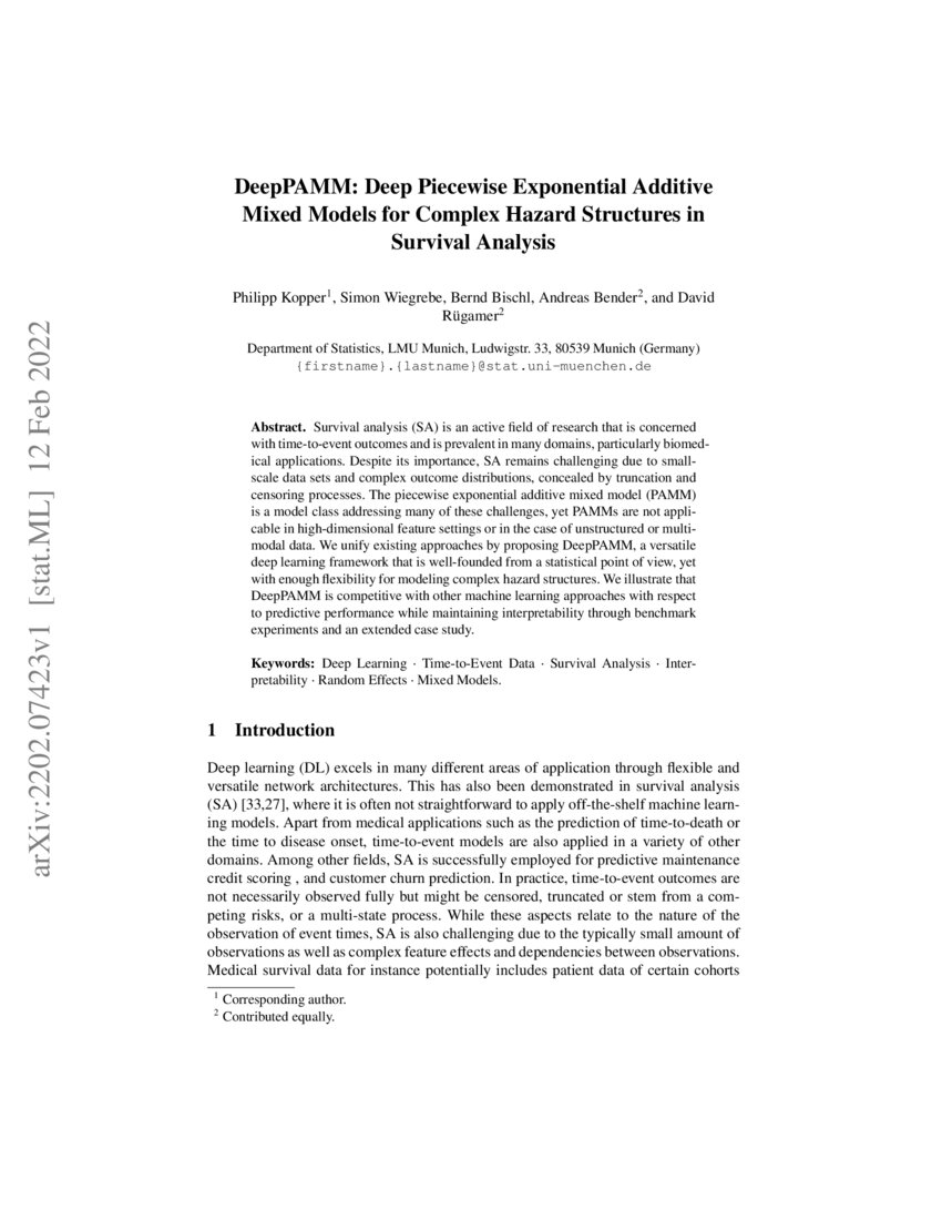 DeepPAMM: Deep Piecewise Exponential Additive Mixed Models for Complex Hazard Structures in ...