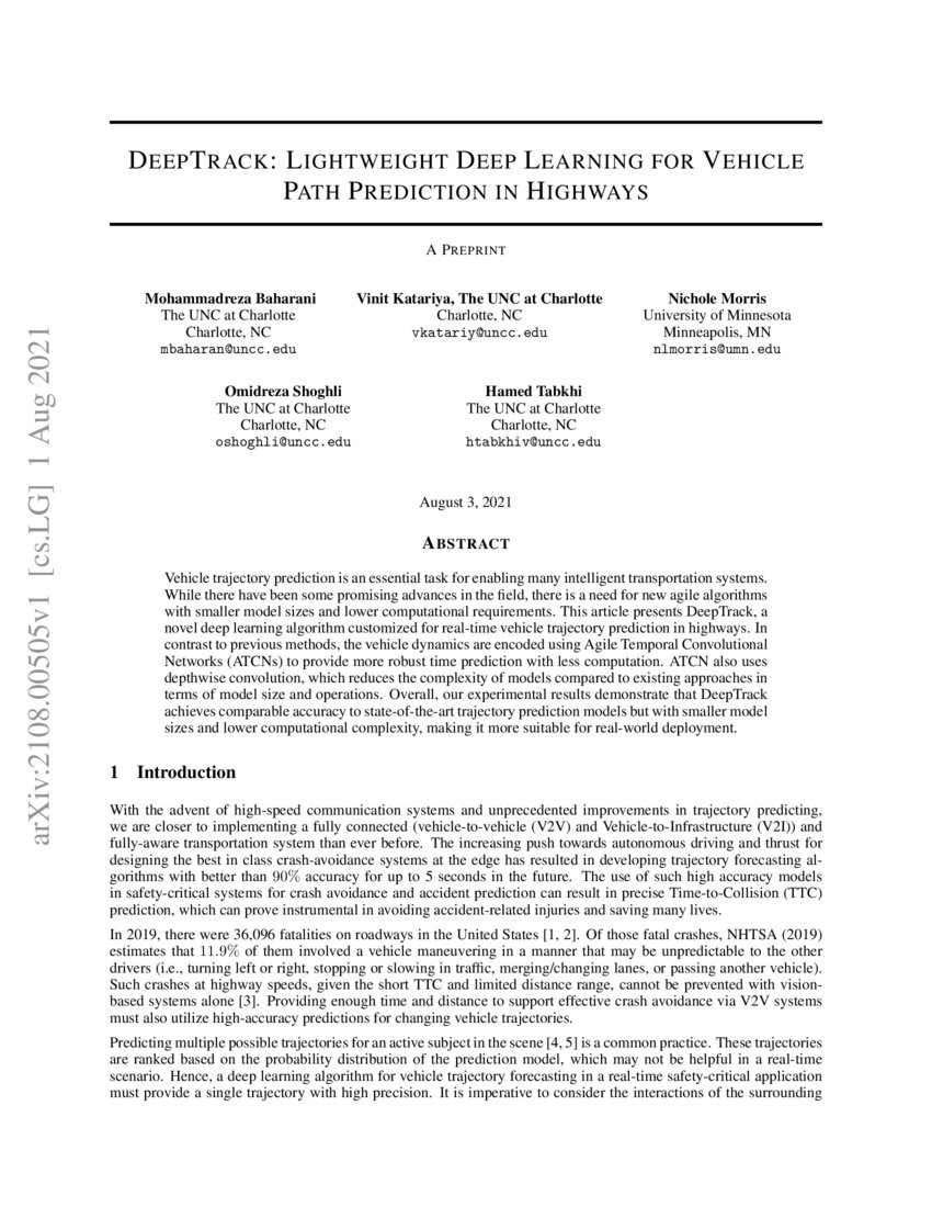 DeepTrack: Lightweight Deep Learning for Vehicle Path Prediction in ...