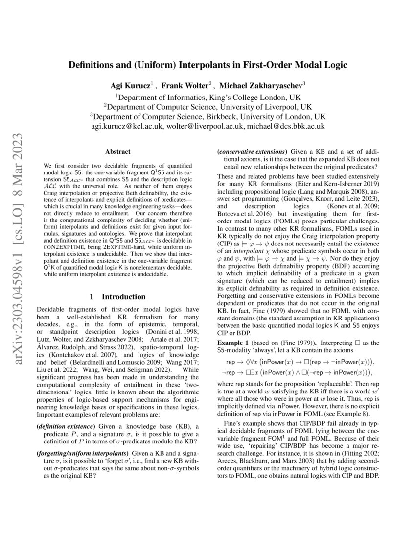 Definitions and (Uniform) Interpolants in First-Order Modal Logic | DeepAI