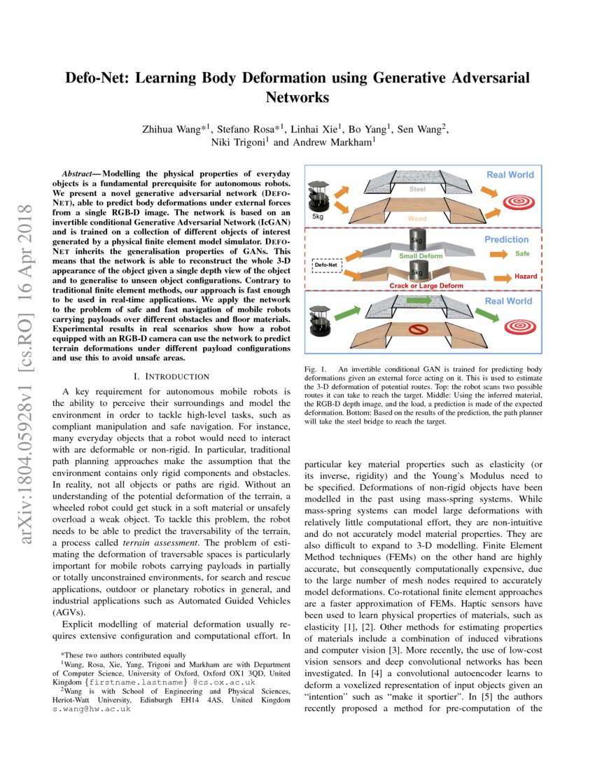 Defo-Net: Learning Body Deformation using Generative Adversarial Networks | DeepAI