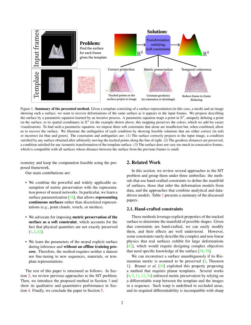 Deformable Surface Reconstruction Via Riemannian Metric Preservation
