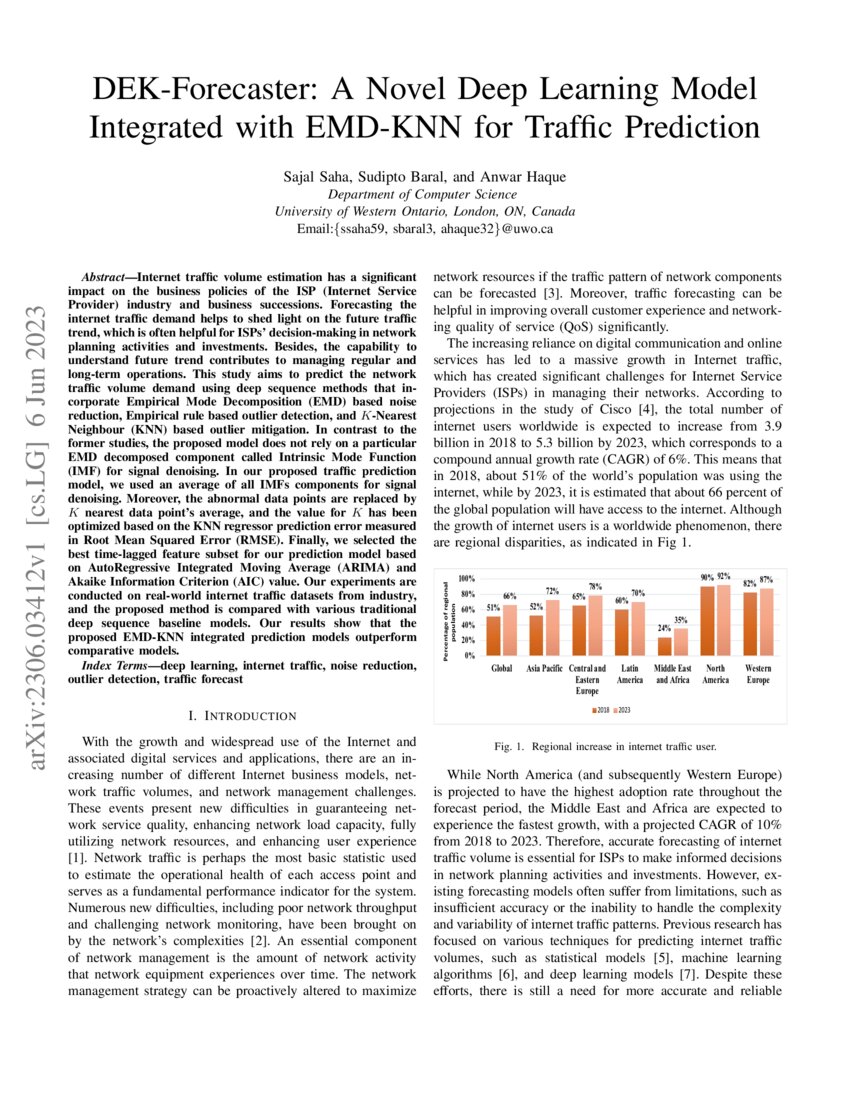 DEK-Forecaster: A Novel Deep Learning Model Integrated with EMD-KNN for Traffic Prediction | DeepAI