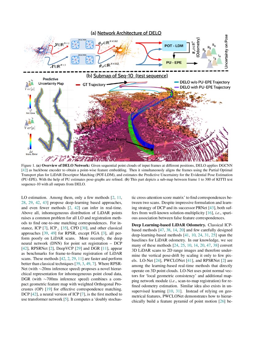 DELO: Deep Evidential LiDAR Odometry using Partial Optimal Transport | DeepAI