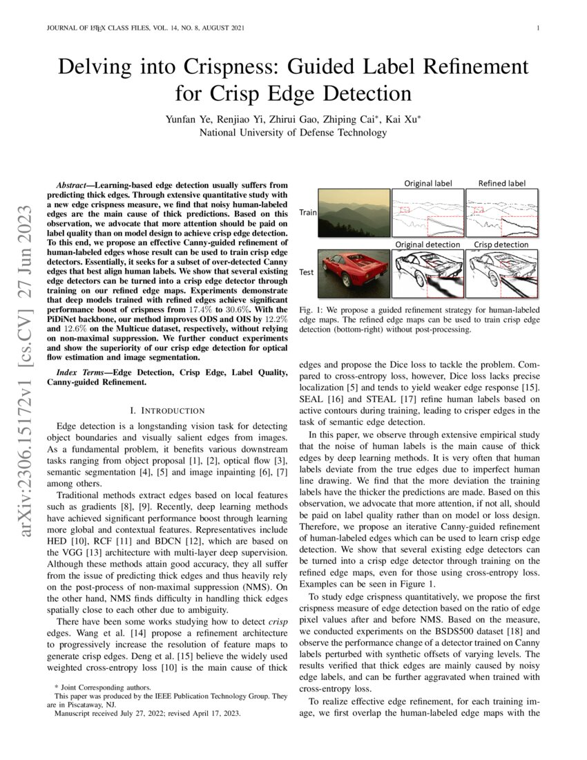 Delving Into Crispness Guided Label Refinement For Crisp Edge Detection Deepai