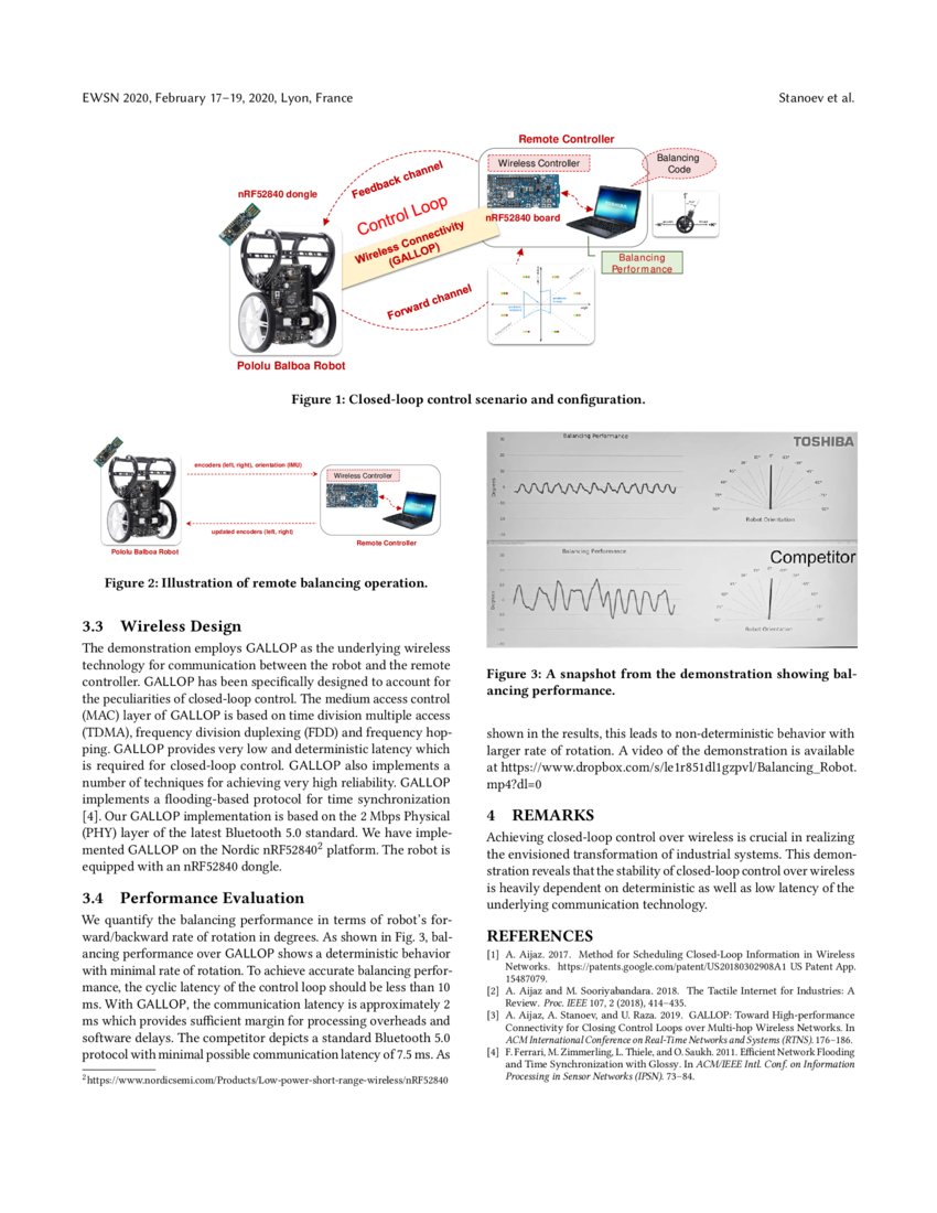 Demo: Closed-Loop Control over Wireless – Remotely Balancing an ...