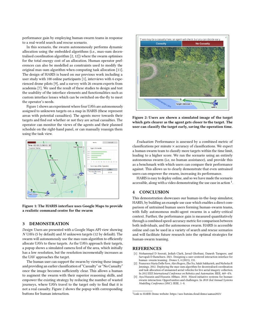 Demonstrating Performance Benefits of Human-Swarm Teaming | DeepAI