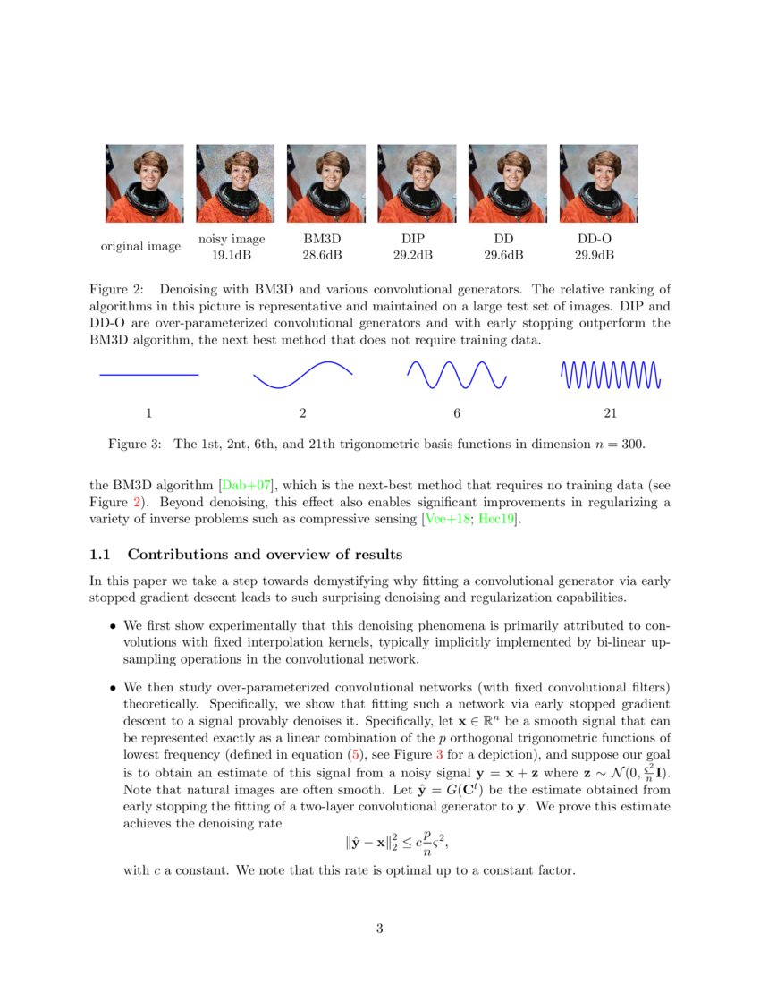 Denoising and Regularization via Exploiting the Structural Bias of Convolutional Generators | DeepAI