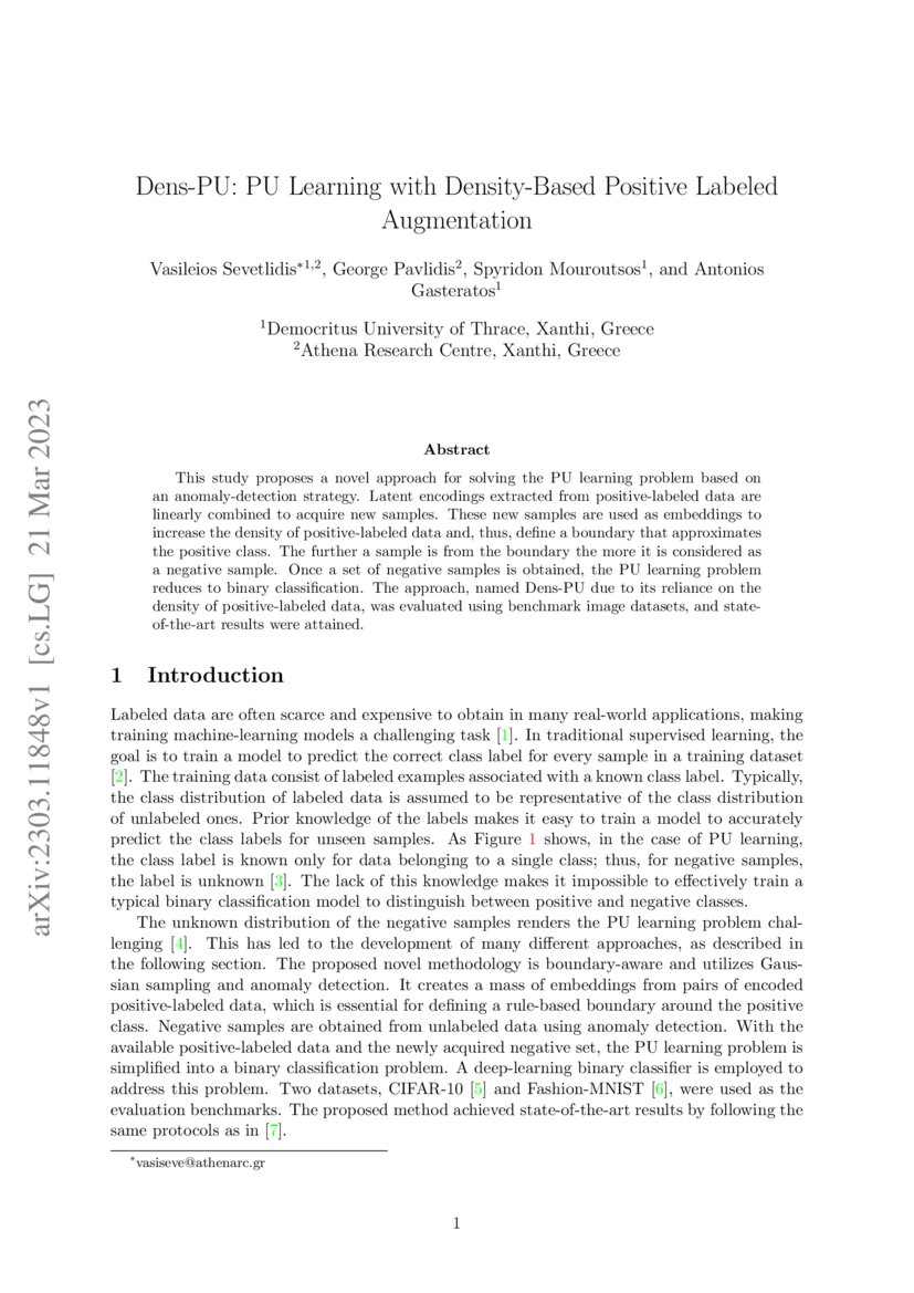 Dens-PU: PU Learning with Density-Based Positive Labeled Augmentation ...