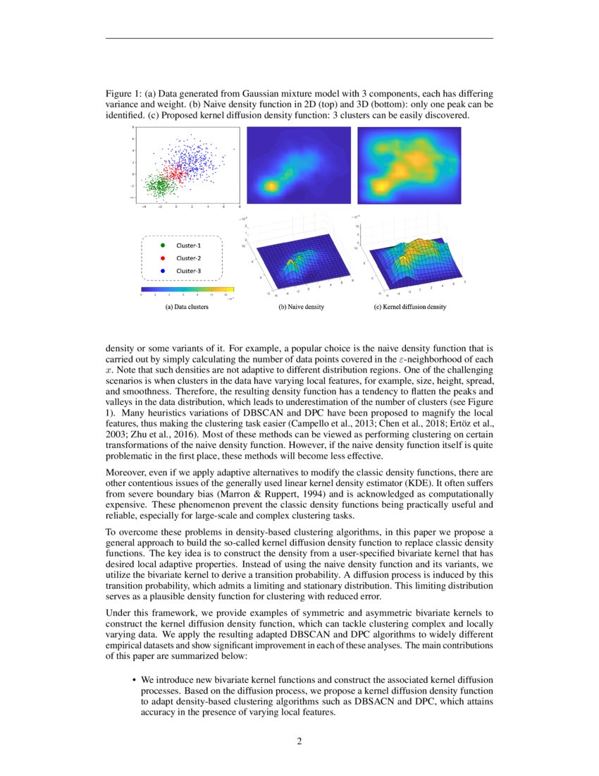 Density-Based Clustering with Kernel Diffusion | DeepAI Density-Based Clustering with Kernel Diffusion | DeepAI