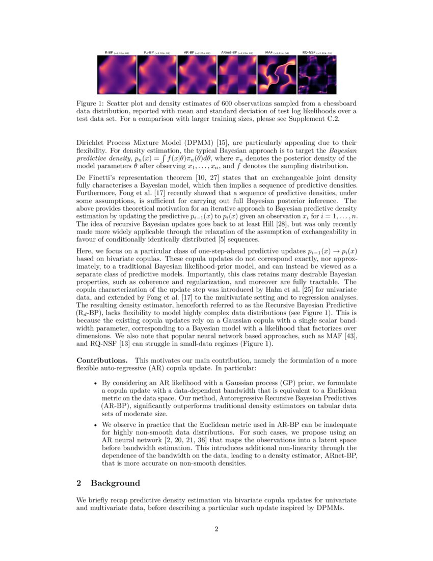 Density Estimation With Autoregressive Bayesian Predictives Deepai