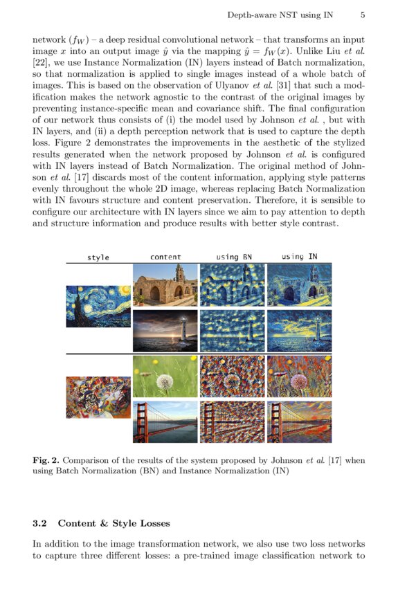 Depth-aware Neural Style Transfer using Instance Normalization | DeepAI