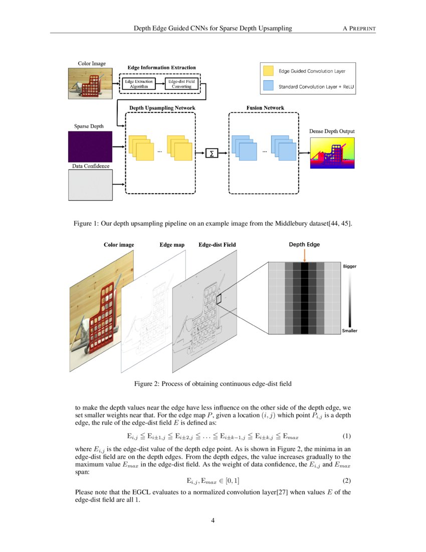 Depth Edge Guided Cnns For Sparse Depth Upsampling Deepai 