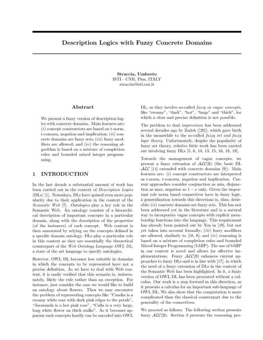 Description Logics with Fuzzy Concrete Domains | DeepAI