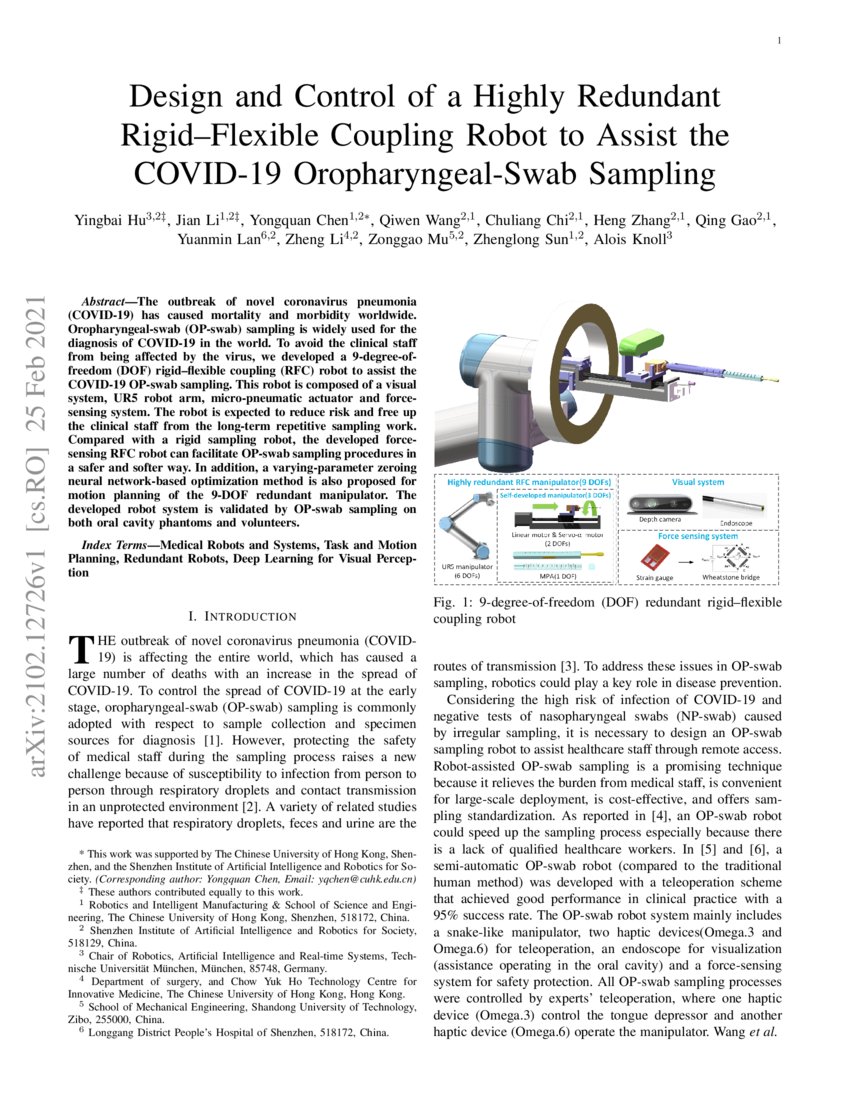 Design and Control of a Highly Redundant Rigid-Flexible Coupling Robot ...