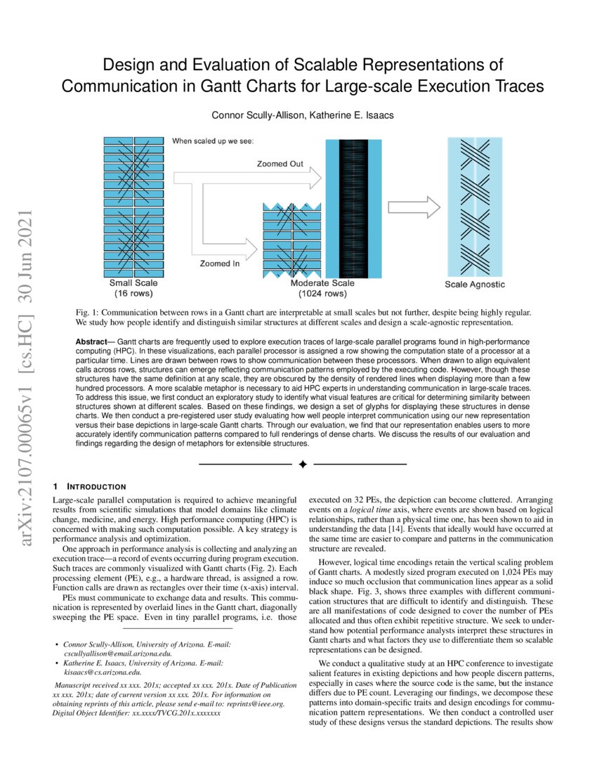 Design and Evaluation of Scalable Representations of Communication in ...