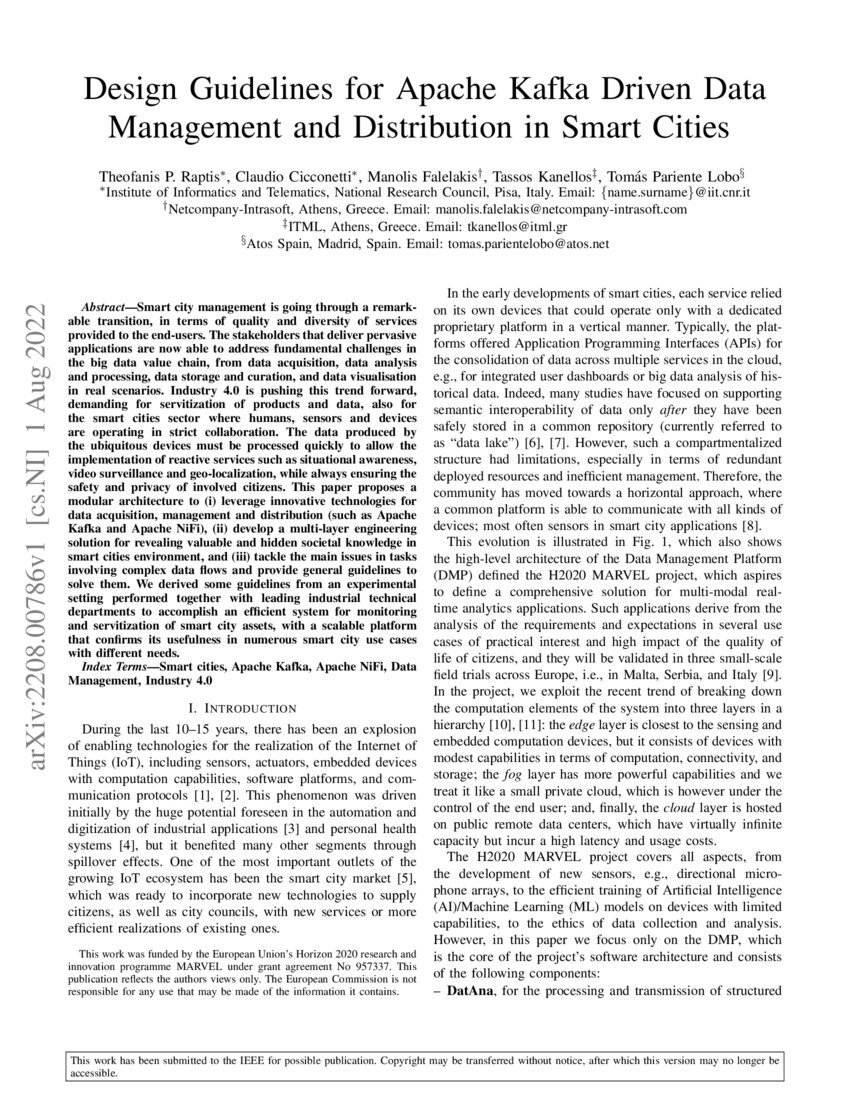 Design Guidelines For Apache Kafka Driven Data Management And