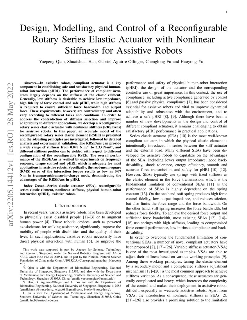 Design, Modelling, and Control of a Reconfigurable Rotary Series ...