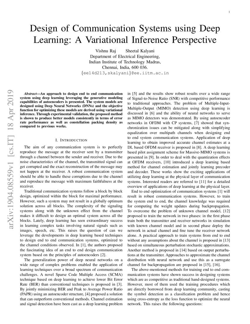 Design Of Communication Systems Using Deep Learning A Variational