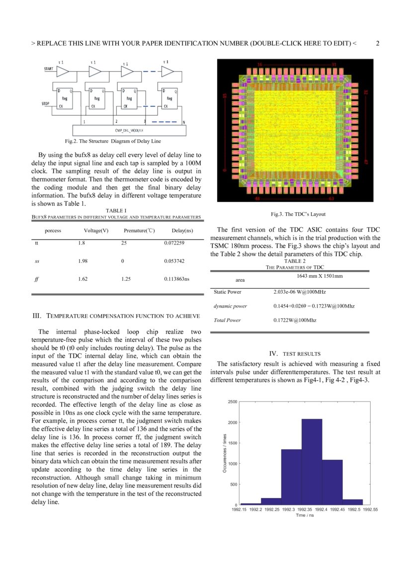 Design of TDC ASIC based on Temperature Compensation | DeepAI