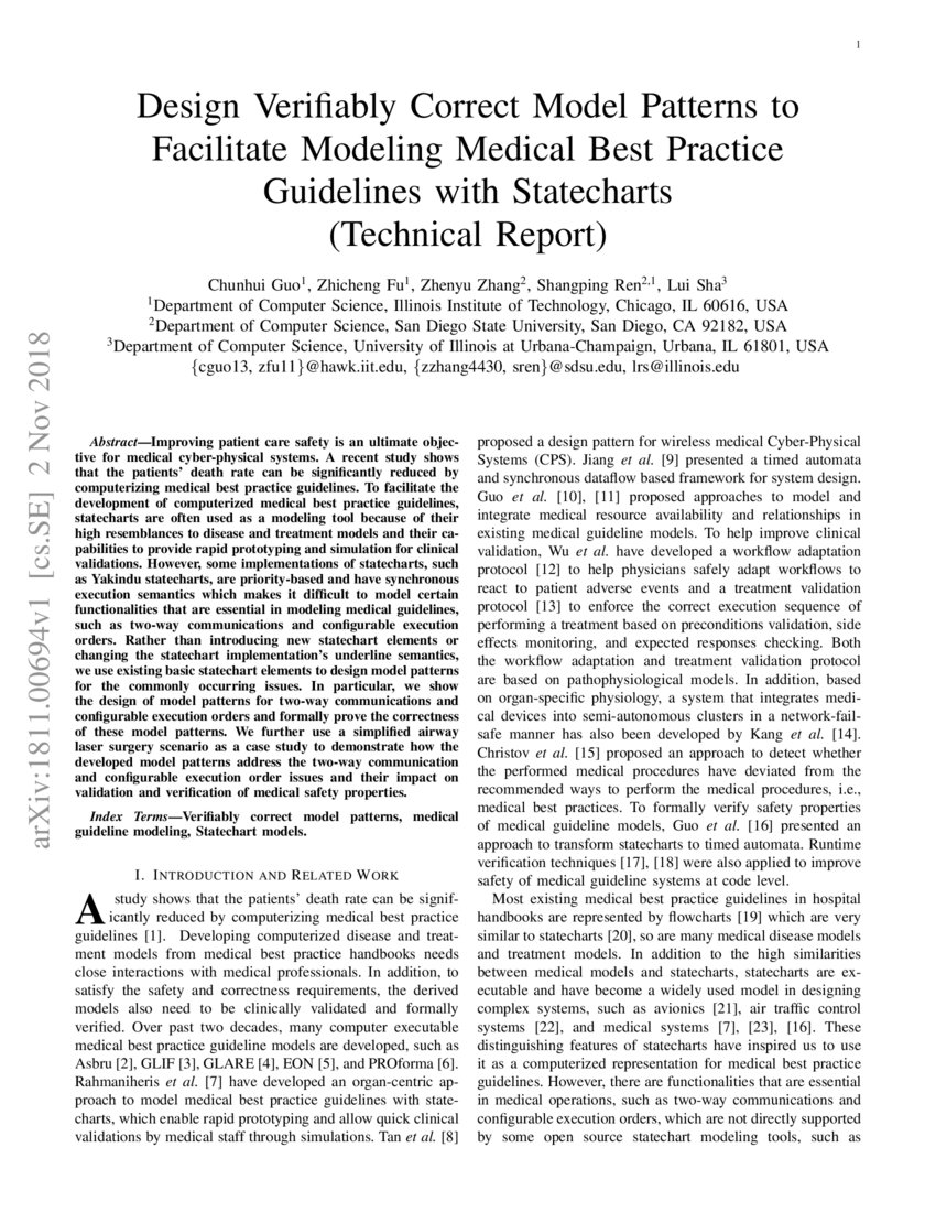 Design Verifiably Correct Model Patterns to Facilitate Modeling Medical ...