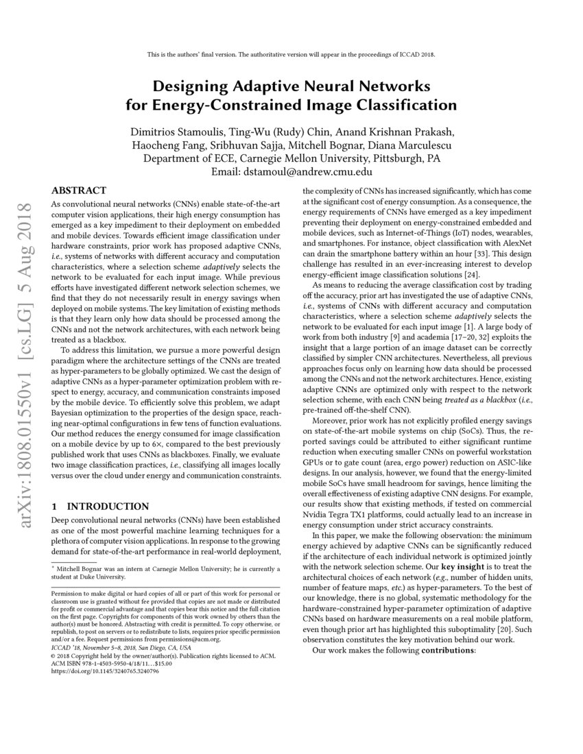 Designing Adaptive Neural Networks for Energy-Constrained Image ...