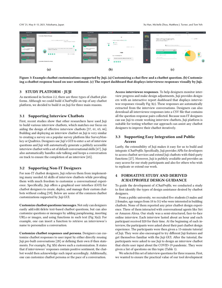 Designing Effective Interview Chatbots: Automatic Chatbot Profiling and ...