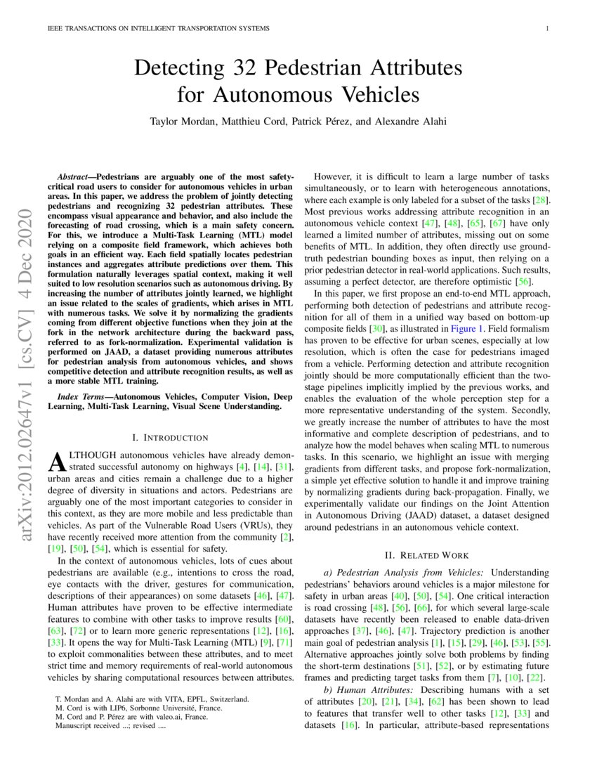 Detecting 32 Pedestrian Attributes for Autonomous Vehicles | DeepAI