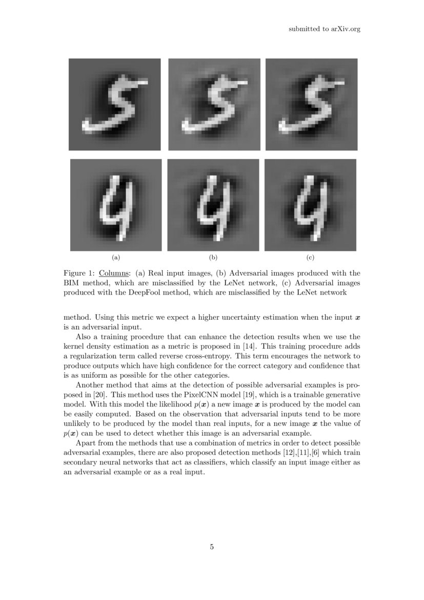 Detecting Adversarial Examples In Convolutional Neural Networks Deepai 7667