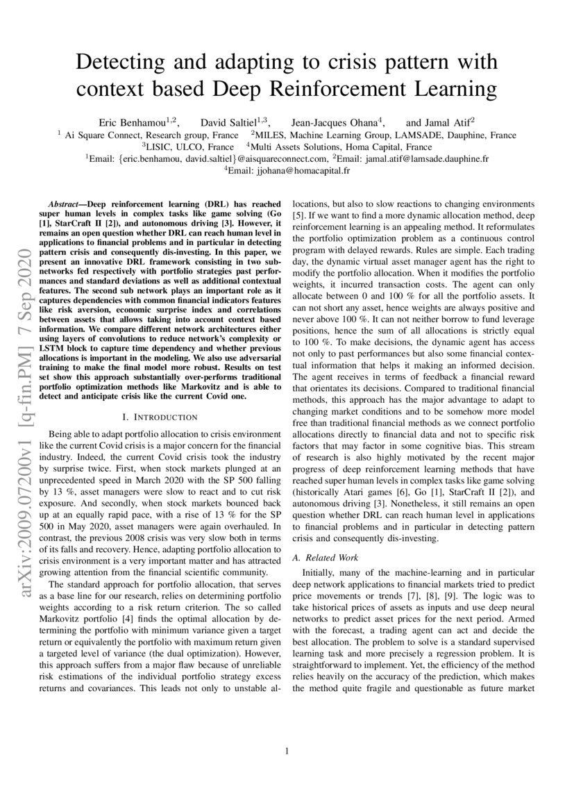 Detecting and adapting to crisis pattern with context based Deep ...