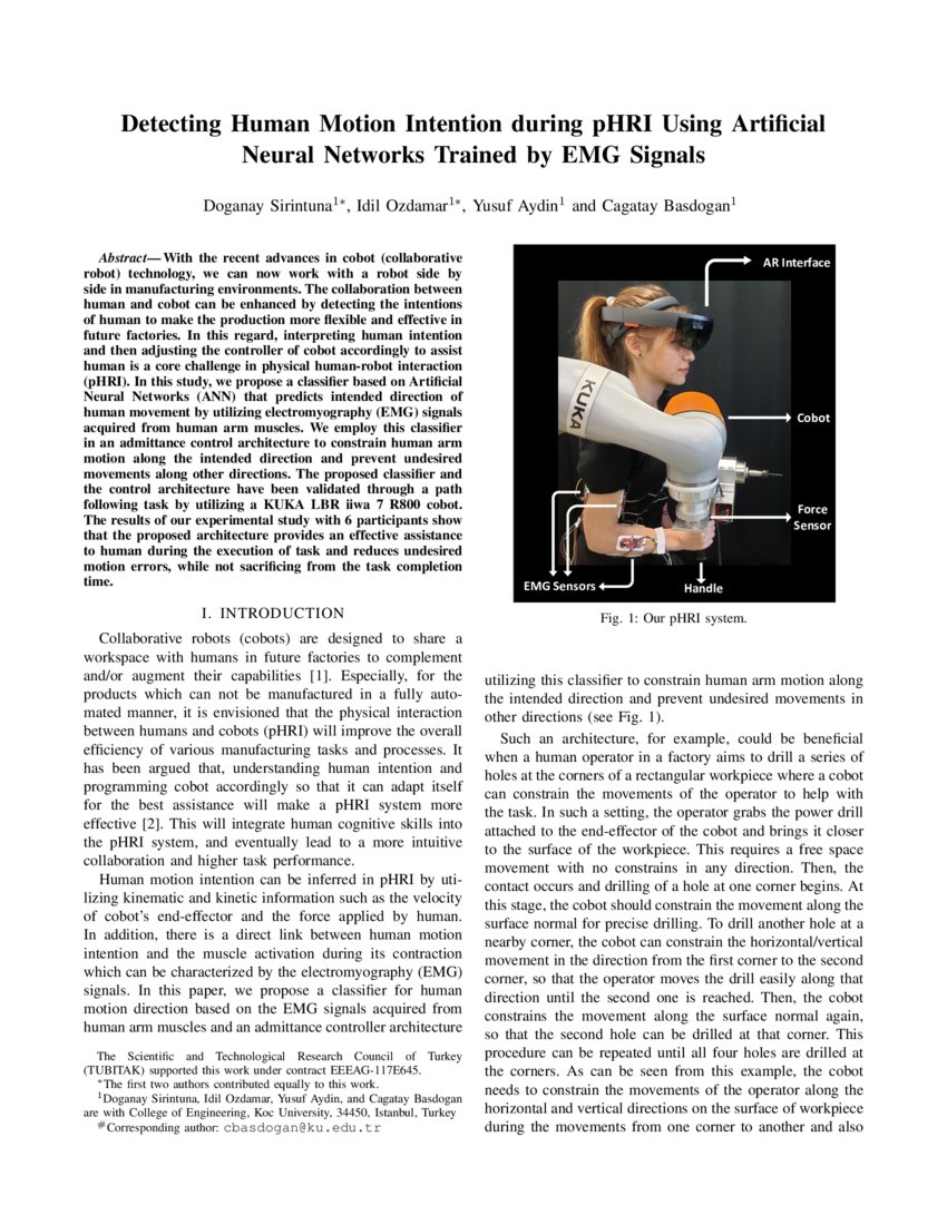 Detecting Human Motion Intention during pHRI Using Artificial Neural ...
