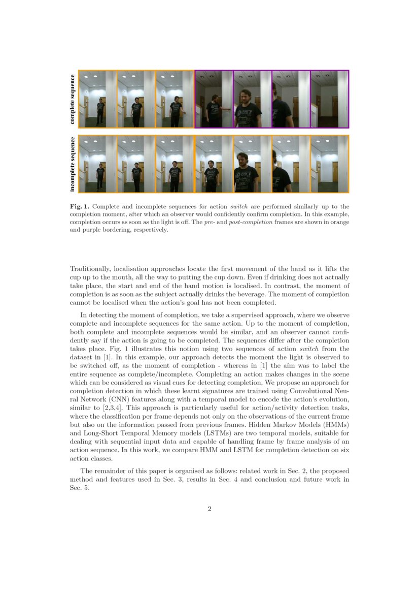 Detecting the Moment of Completion: Temporal Models for Localising Action Completion | DeepAI