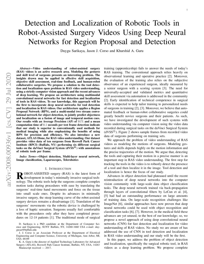 Detection and Localization of Robotic Tools in Robot-Assisted Surgery ...