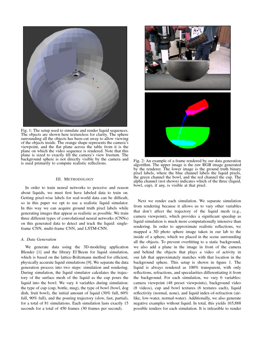 Detection and Tracking of Liquids with Fully Convolutional Networks | DeepAI