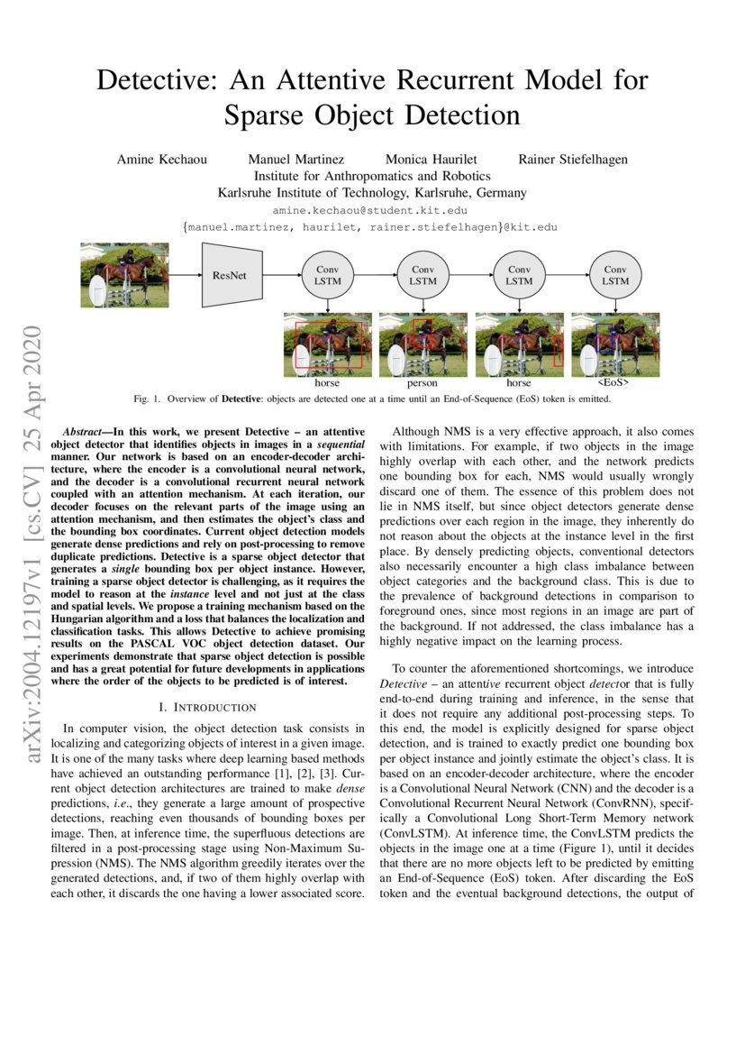Detective An Attentive Recurrent Model For Sparse Object Detection Deepai