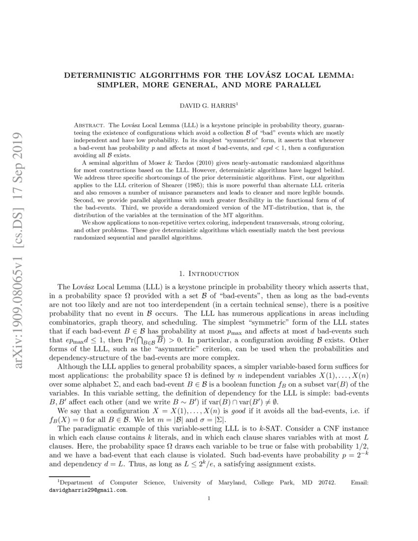 Deterministic algorithms for the Lovasz Local Lemma: simpler, more ...