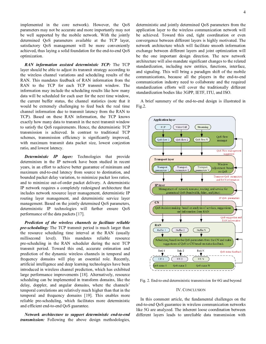 Deterministic End-to-End Transmission to Optimize the Network Efficiency and Quality of Service ...