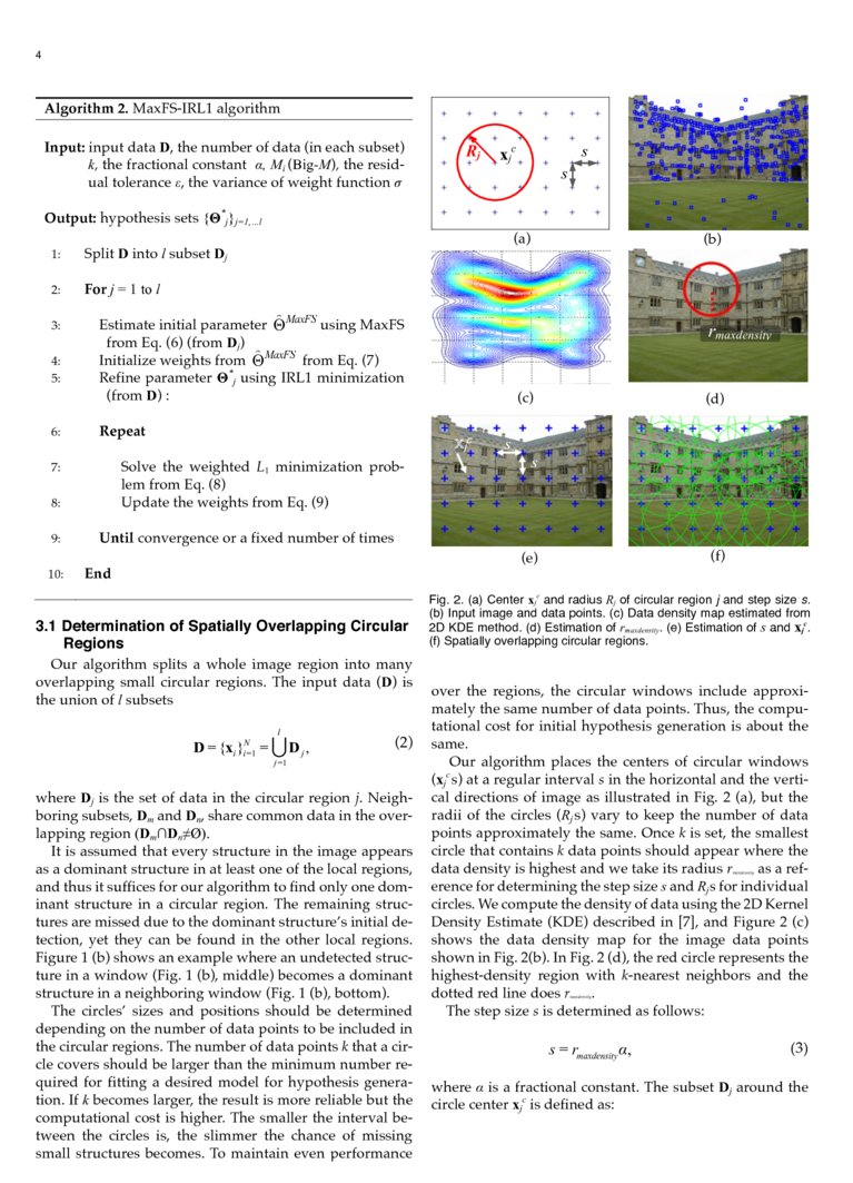 Deterministic Hypothesis Generation For Robust Fitting Of Multiple Structures Deepai 2801