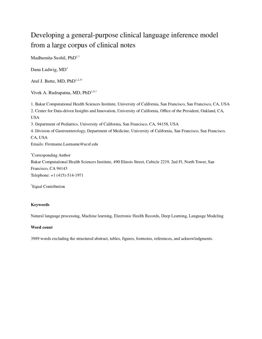 Developing a general-purpose clinical language inference model from a ...