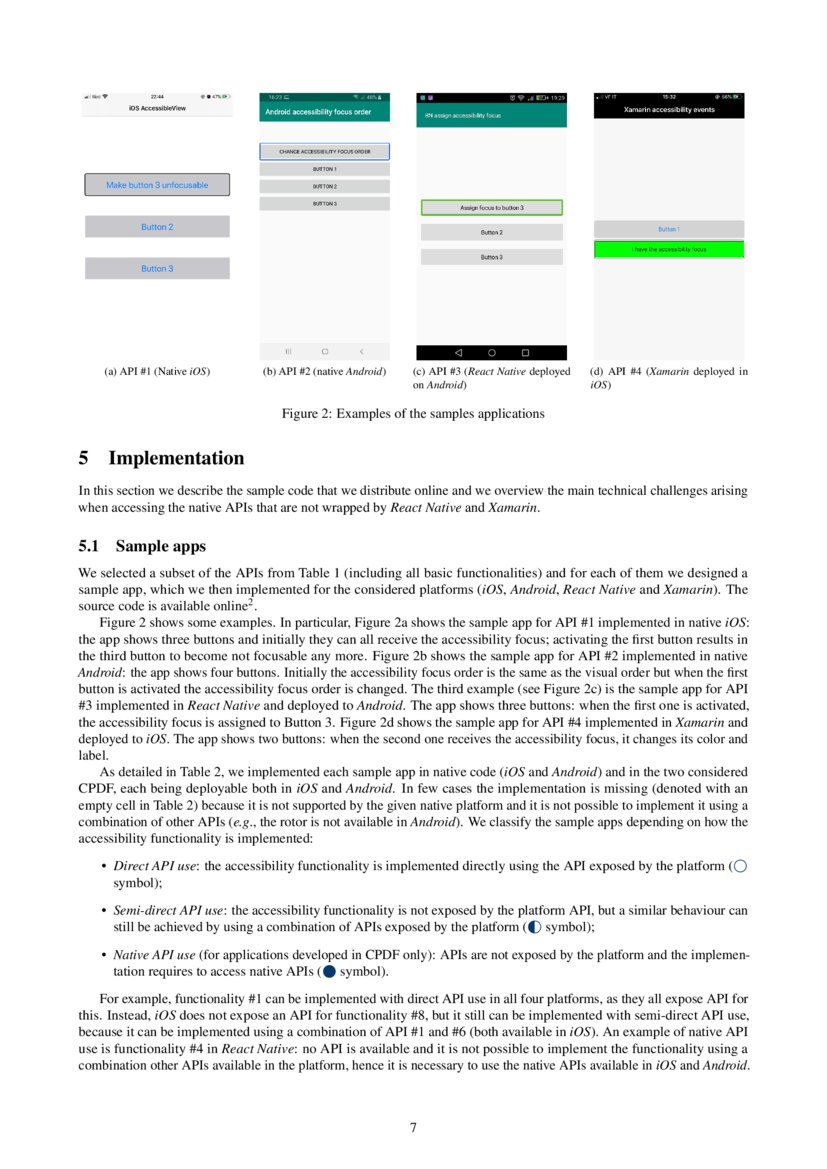 Developing Accessible Mobile Applications with Cross-Platform Development Frameworks | DeepAI
