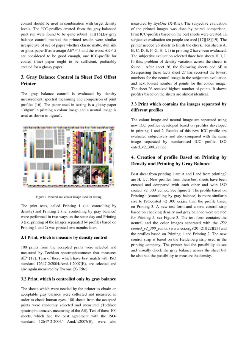 Developing ICC Profile Using Gray Level Control In Offset Printing ...