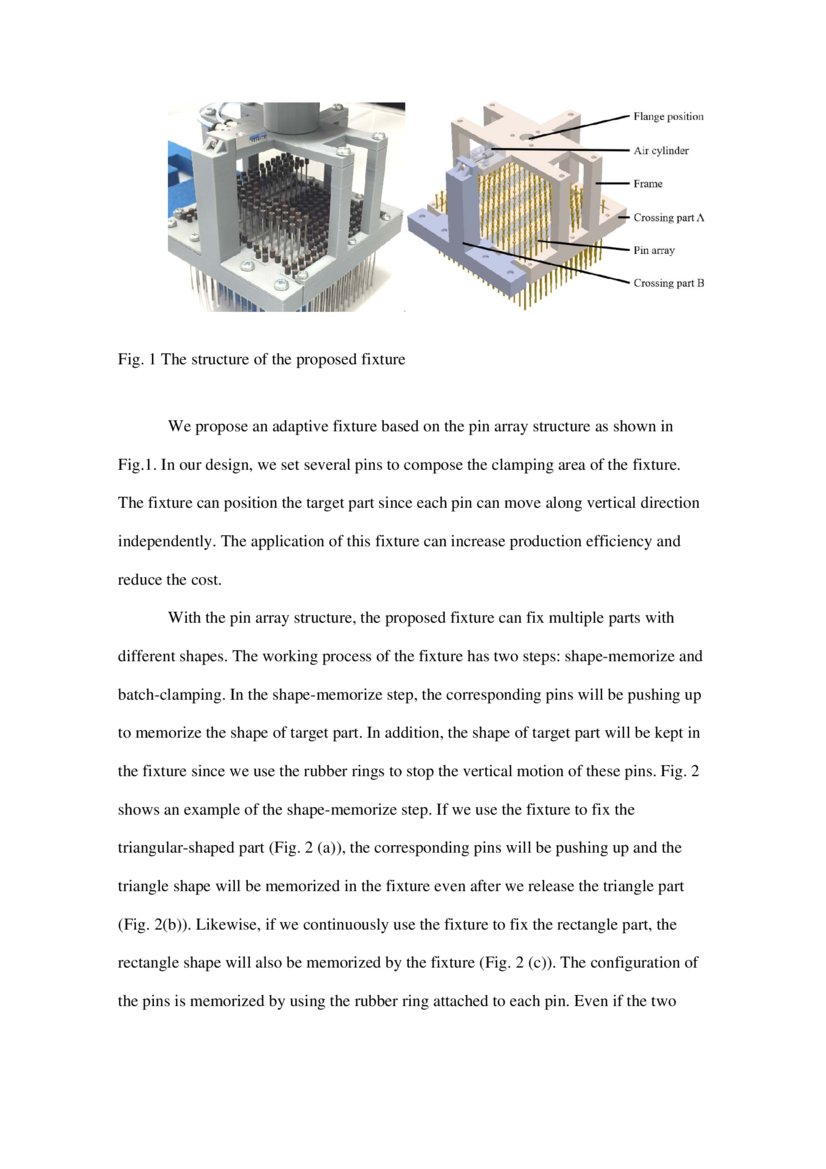 Development of a Shape-memorable Adaptive Pin Array Fixture | DeepAI