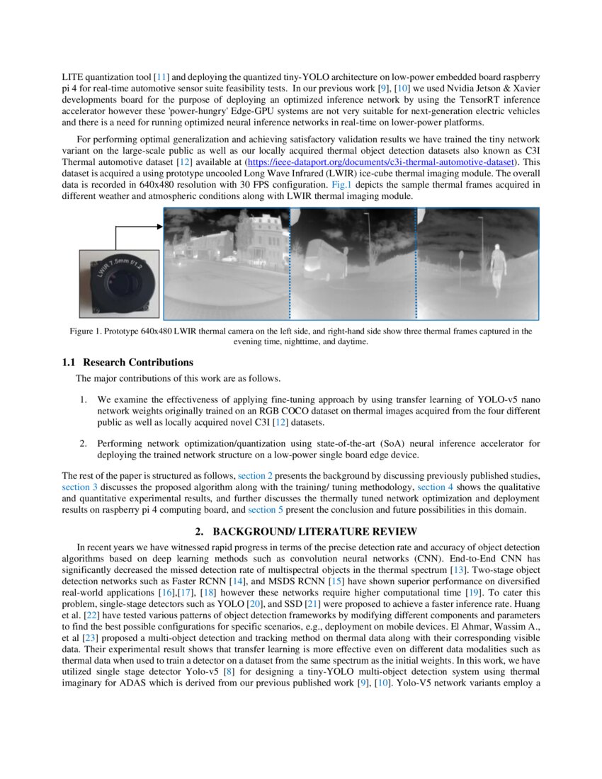Development, Optimization, and Deployment of Thermal Forward Vision Systems for Advance ...