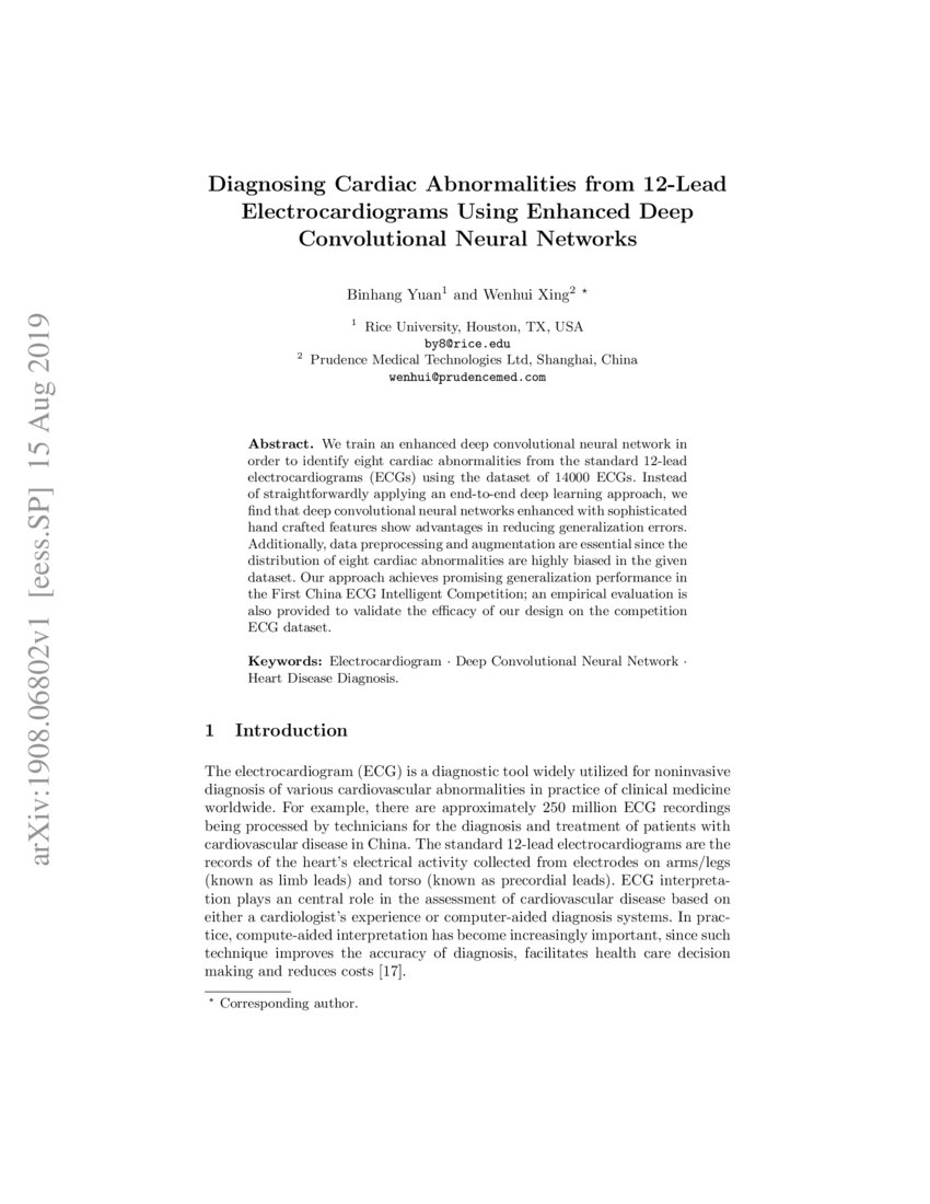 Diagnosing Cardiac Abnormalities from 12-Lead Electrocardiograms Using Enhanced Deep ...