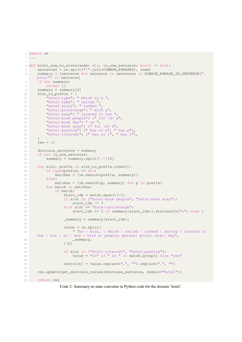 Dialogue Summaries as Dialogue States (DS2), Template-Guided ...