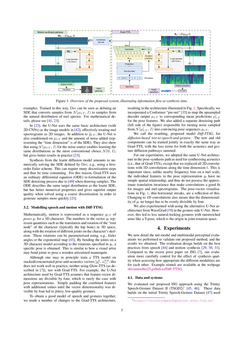 Diff-TTSG: Denoising probabilistic integrated speech and gesture synthesis | DeepAI